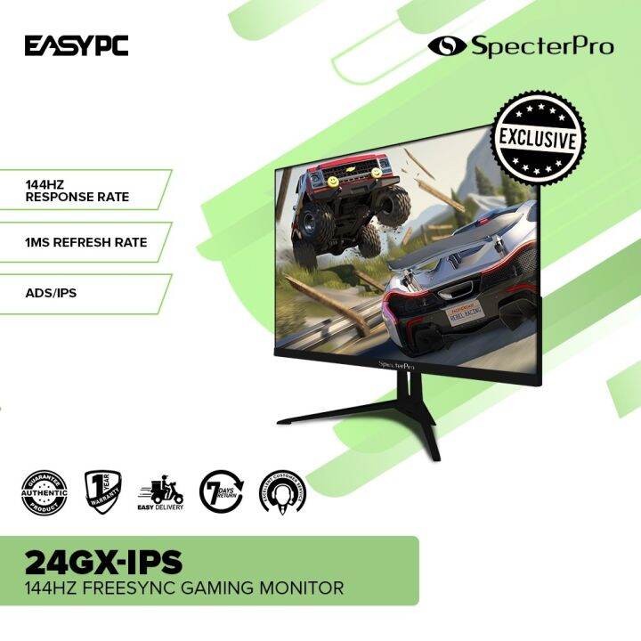 EasyPC SpecterPro 24GX 24 inch Gaming Monitor 144hz 1ms IPS Panel Freesync Gsync (Adaptive ...