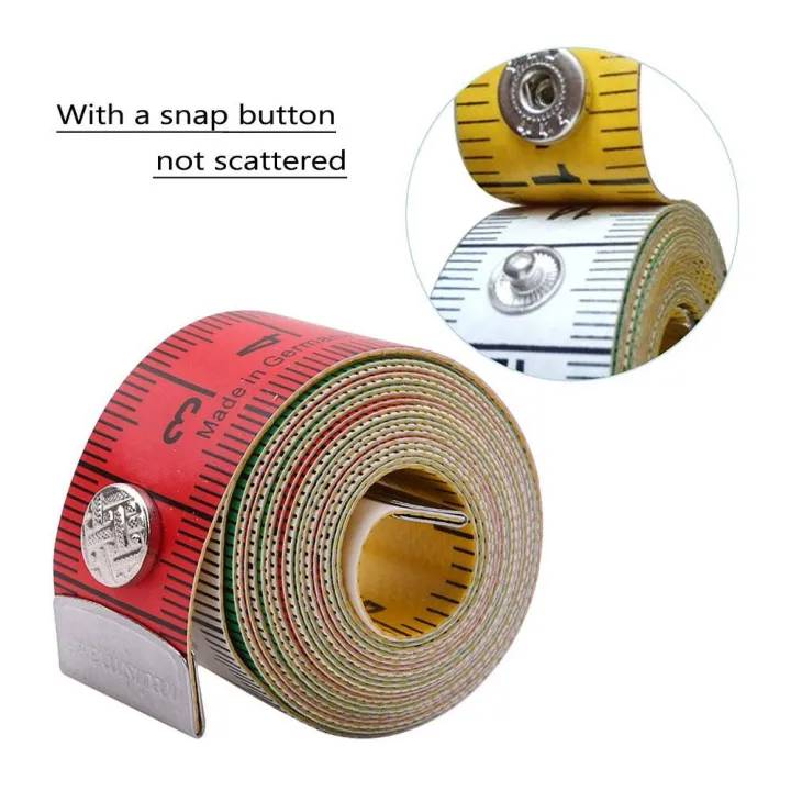 SRAITH Tailor 'S สีสันแบนพร้อม Snap Fasteners Soft Tailor Tape Body ...