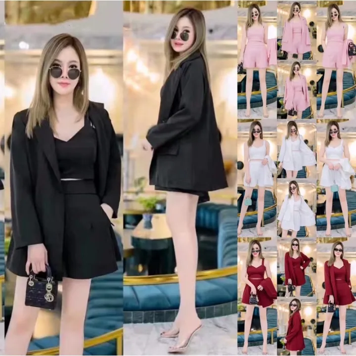 3in1 korean blazer terno for women sexy boho formal casual bangkok ...