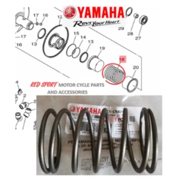 CENTER SPRING FOR MIO I 125 AND SOUL YAMAHA GENUINE PARTS | Lazada PH