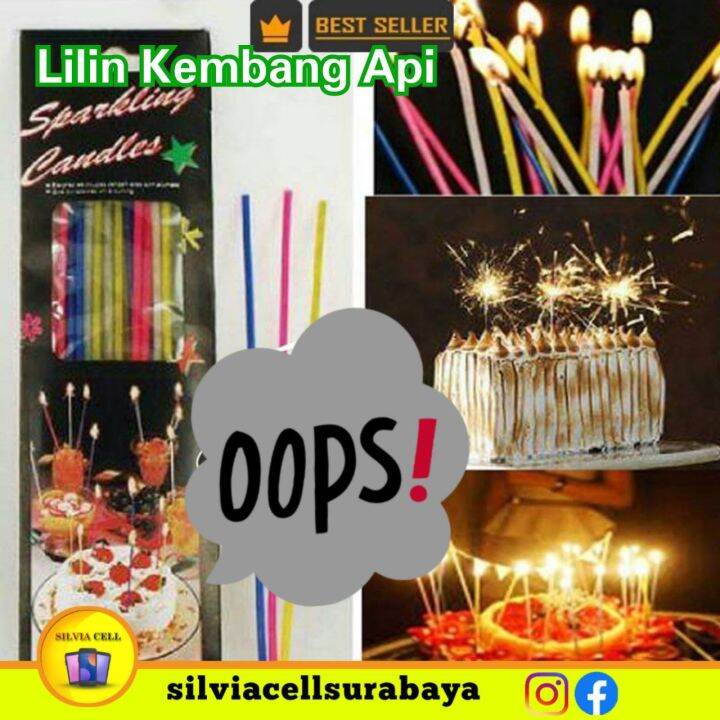 lilin sparkling / lilin ulang tahun / lilin kembang api | Lazada Indonesia