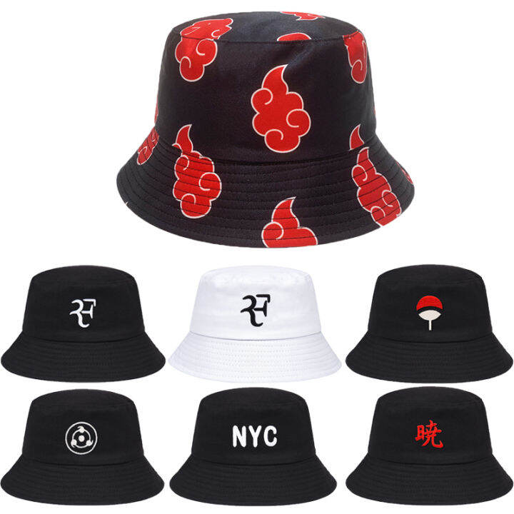 Anime Naruto Uchiha Fisherman Hat Akatsuki Cloud Bucket Hats Women Men ...
