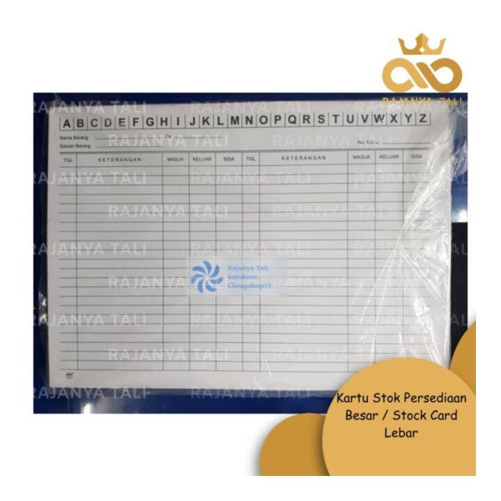 COD Kartu Stok Persediaan Besar / Stock Card Lebar | Lazada Indonesia