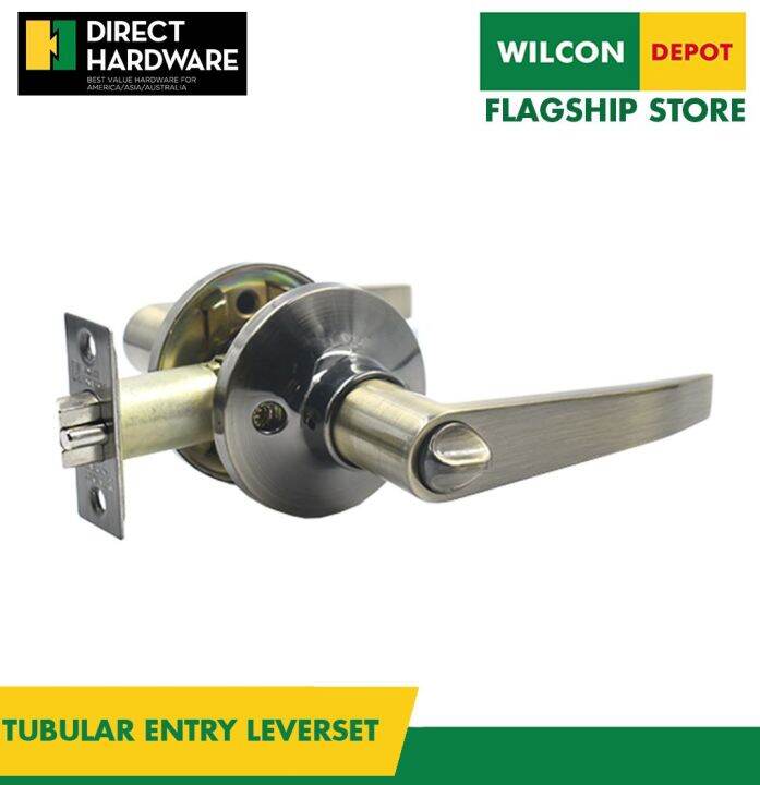 DIRECT HARDWARE Tubular Door Handle Lever Set Grade 3 Lockset TL 801-ET ...