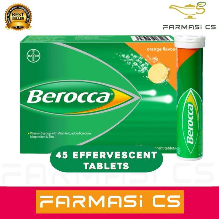 Berocca ( Vitamin C 500mg, B, Calcium, Magnesium, Zinc ) 45 ...