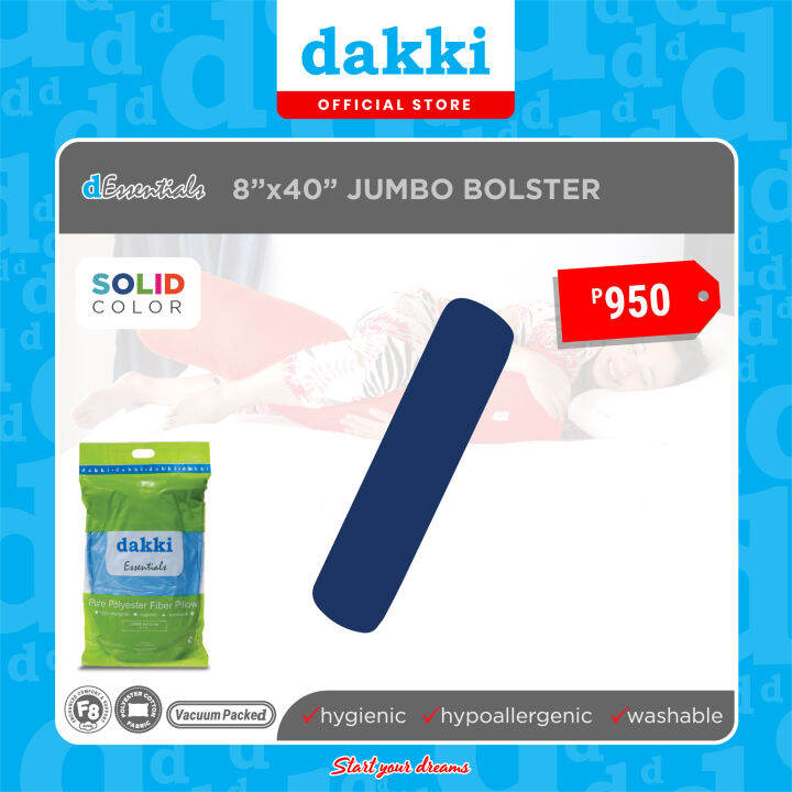 Dakki Essentials 8"x40" Royal Blue Jumbo Bolster | Lazada PH