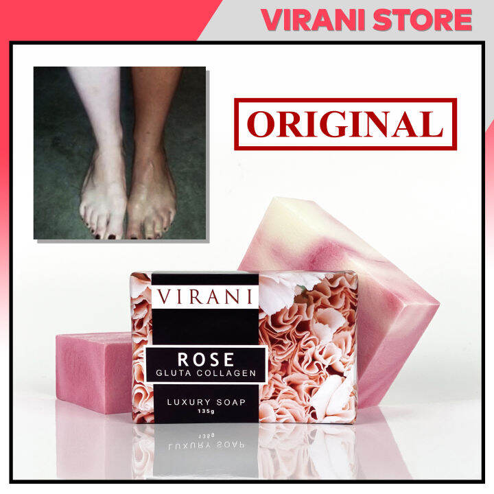 [VIRANI] Rose Collagen Whitening Soap Gluta Kojic Bleaching Soap ...