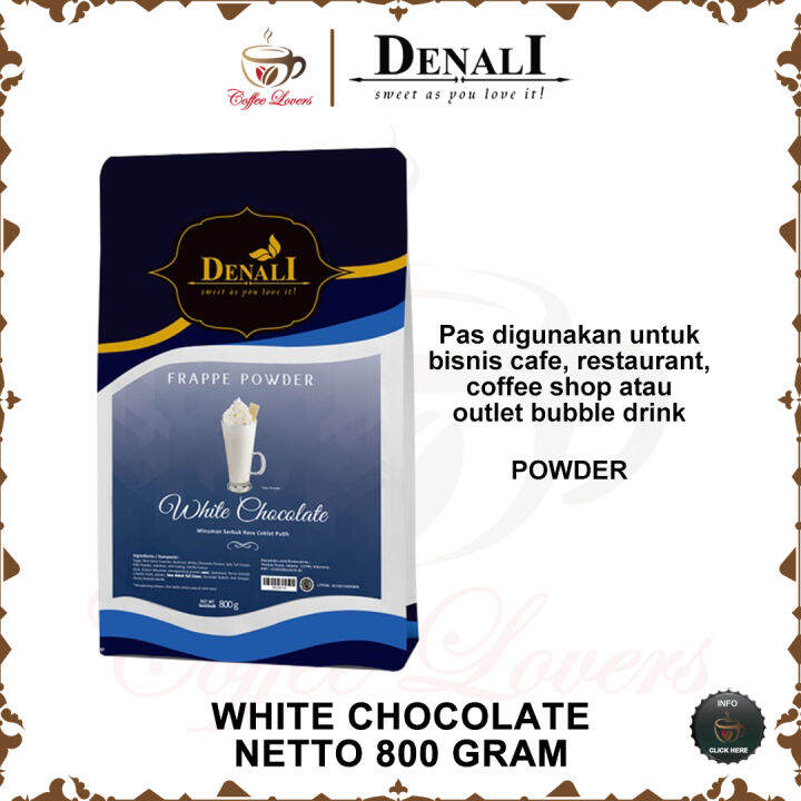 DENALI FRAPPE POWDER WHITE CHOCOLATE POWDER MINUMAN BUBUK RASA WHITE ...