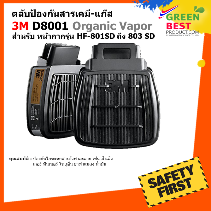 ตลับกรองป้องกันสารเคมี-แก๊ส 3M D8001 Organic Vapor | Lazada.co.th