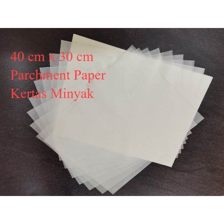 40cm x 30cm Parchment Paper 10pcs / 40cm x 30cm Kertas Minyak 10pcs ll ...