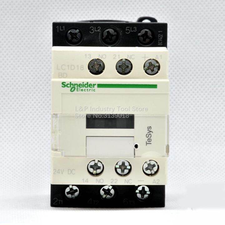 รีเลย์คอนแทคเตอร์ DC24V LC1D18BDC ดั้งเดิมใหม่ LC1-D18BDC โหลด18A 7.5 ...