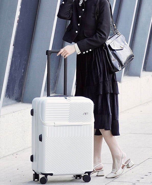 Multifunctional Luggage Set 24inch with Front Opening and USB Charging ...