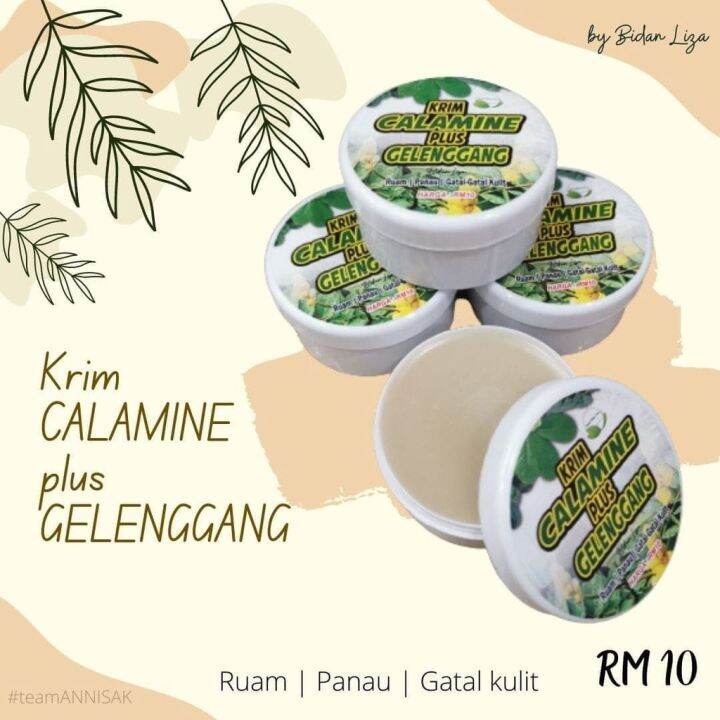 Krim Calamine Plus Gelenggang + 🎁 sakit kulit demam campak Ruam Gatal ...