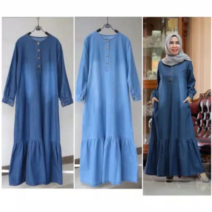 GAMIS JEANS MERMAID SIMPLE ALL SIZE STANDARD - LIGHT BLUE / GAMIS DENIM ...