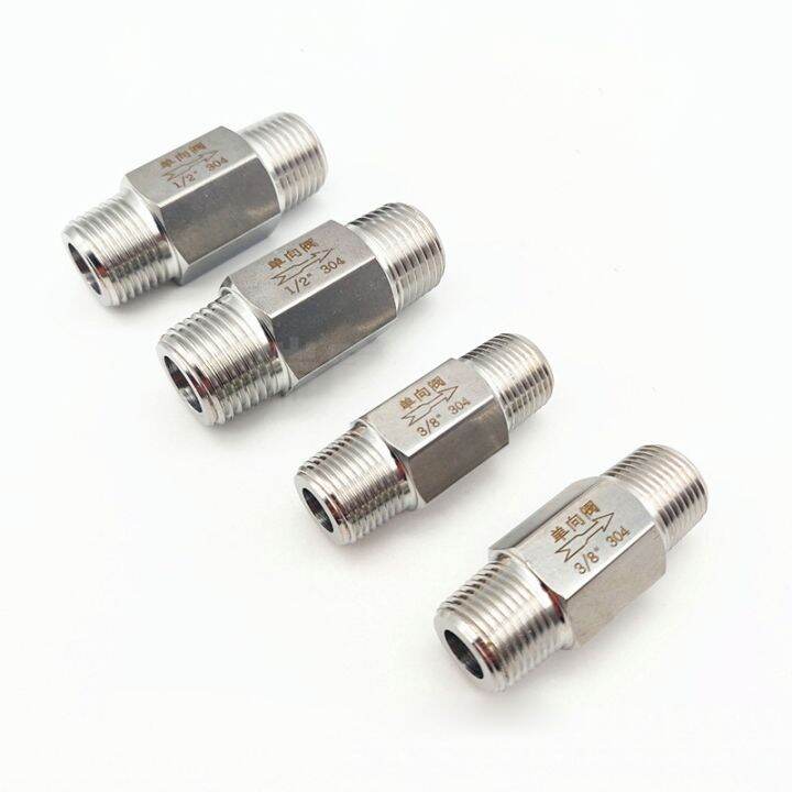♂ 304 stainless steel one-way valve double Male Thread hexagonal Direct ...
