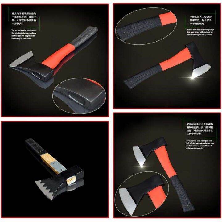 Tiger axe outdoor mountain axe logging axe woodworking fire axe cutter chopping trees chopping ...