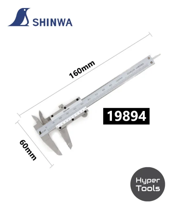 SHINWA (Japan) Vernier Caliper w Pouch 100mm (Model: 19894) | Lazada