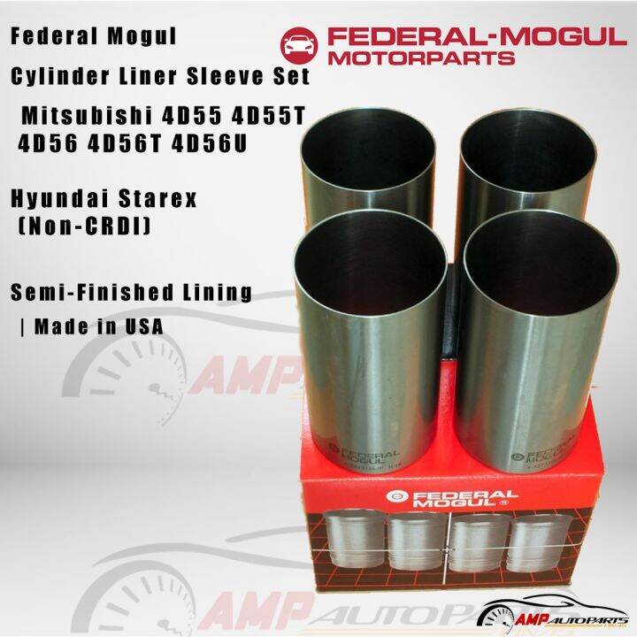 Federal Mogul Cylinder Liners Fit Mitsubishi 4D55 4D55T 4D56 4D56T 4D56U Hyundai Starex (Non ...