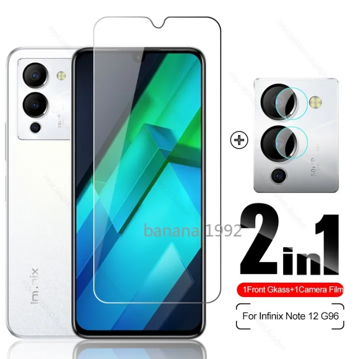 2 In 1กระจกนิรภัยสำหรับ Infinix Note 12 G96 4กรัม2022 X670 6.7 "กล้อง ...