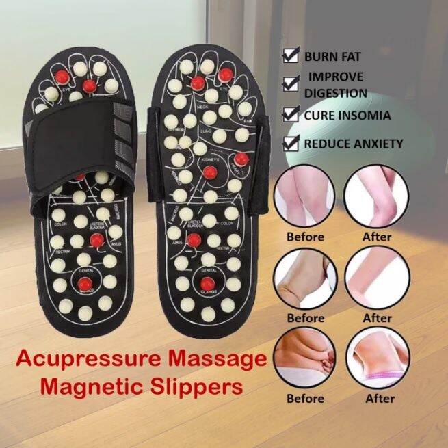 Acupressure Reflexology Foot Healthy Home Relax Massage Slippers Sandal ...