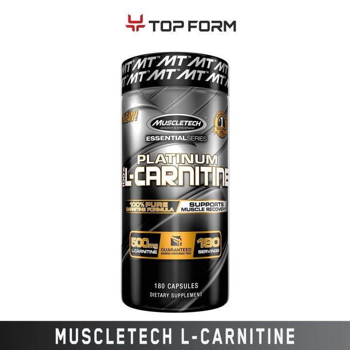 MuscleTech 100% L-Carnitine Supplement180 capsules - Post Workout ...