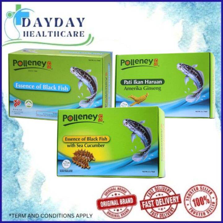 Polleney essence of black fish (gamat/ginseng/original)7 bottles | Lazada