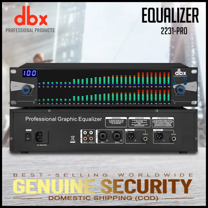 DBX 2231-PRO การปรับสเปกตรัมอีควอไลเซอร์ดิจิตอล DPS99 37-segment 2-layer EQ ความถี่ในการแสดง ...