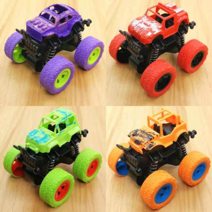 Inertia rubber wheels monster car toys truck SUV off road motive power ...