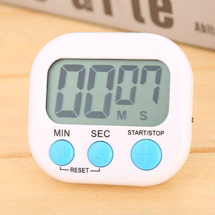 Digital Kitchen Timer Large LCD Display Loud Alarm Magnetic Backing Stand for Cooking Sport ...