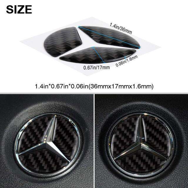 For Mercedes Benz Accessories Steering Wheel LOGO Stickers CLA GLA GLC ...