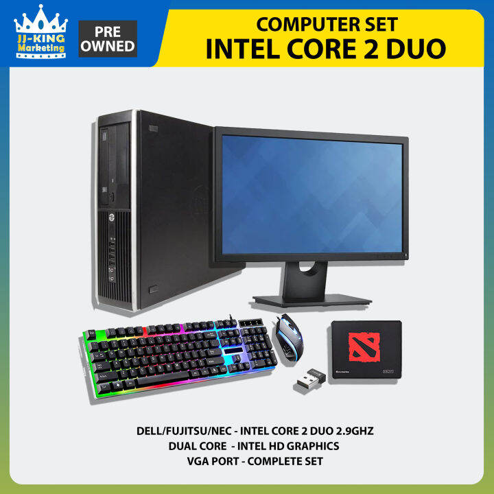 INTEL CORE 2 DUO / 4GB RAM 250GB HDD / 20 INCHES MONITOR / COMPLETE SET ...