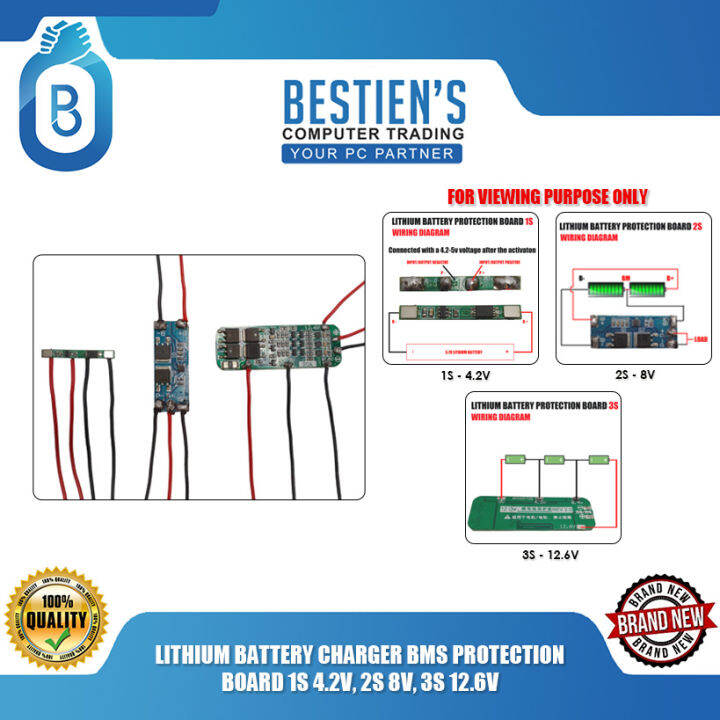 LITHIUM BATTERY CHARGER BMS PROTECTION BOARD, 1S 4.2V, 2S 8V, 3S 12.6V ...