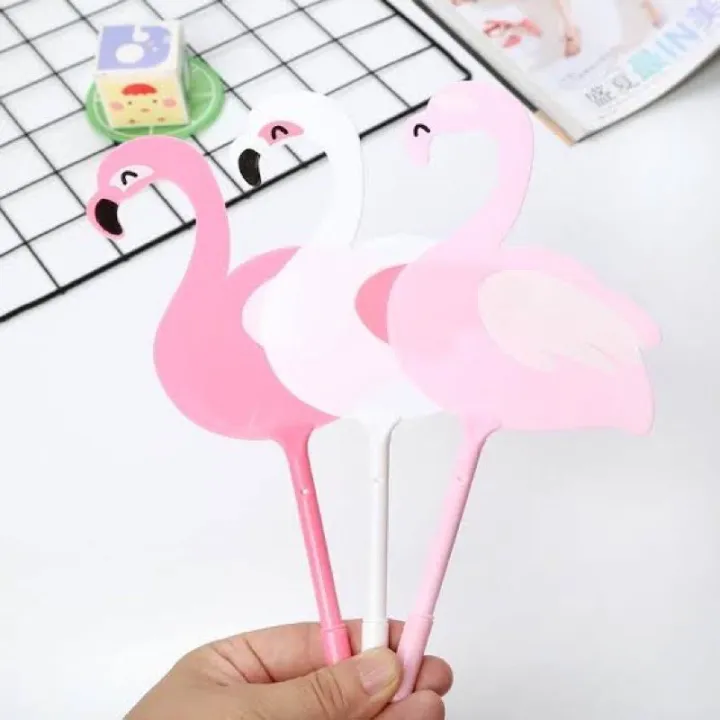 12 pcs Flamingo Fan Pen for Flamingo Theme Party Giveaway Items ...