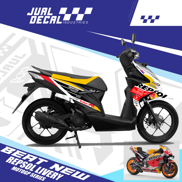 Stiker Honda Beat Variasi REPSOL Livery 2020 2021 2022 Striping Motor ...
