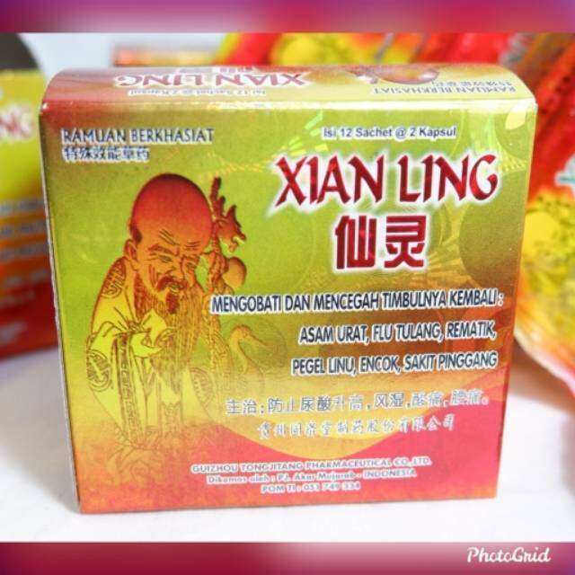 Xian ling kapsul obat flu Tulang reumatik asam urat encok | Lazada ...