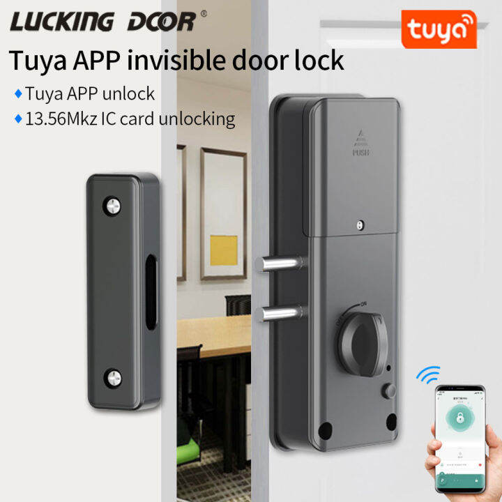 Smart Tuya App IC card Lock For Wooden Door Bluetooth Lock Electronic ...