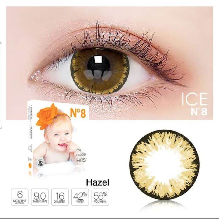 SOFTLENS ICE N8 HAZEL MINUS -0.50 sd -10.00 | Lazada Indonesia