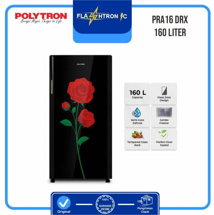 KULKAS / LEMARI ES POLYTRON PRA16DRX / PRA-16DRX / PRA16 (1 PINTU / 160 ...
