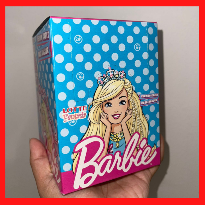 Lotte Fantasia Barbie Permen Karet Rasa Anggur 1 Box Isi 12 Sachets