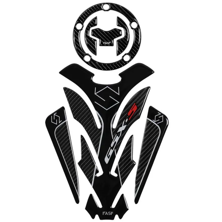 5D Carbon Fiber Motorcycle Fuel Tank Pad Decal Gas Cap Sticker for ...