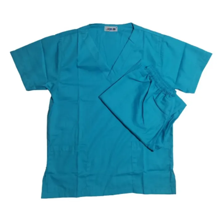 ♧Scrub Suit Cotton Aqua Blue My Scrub♀ | Lazada PH