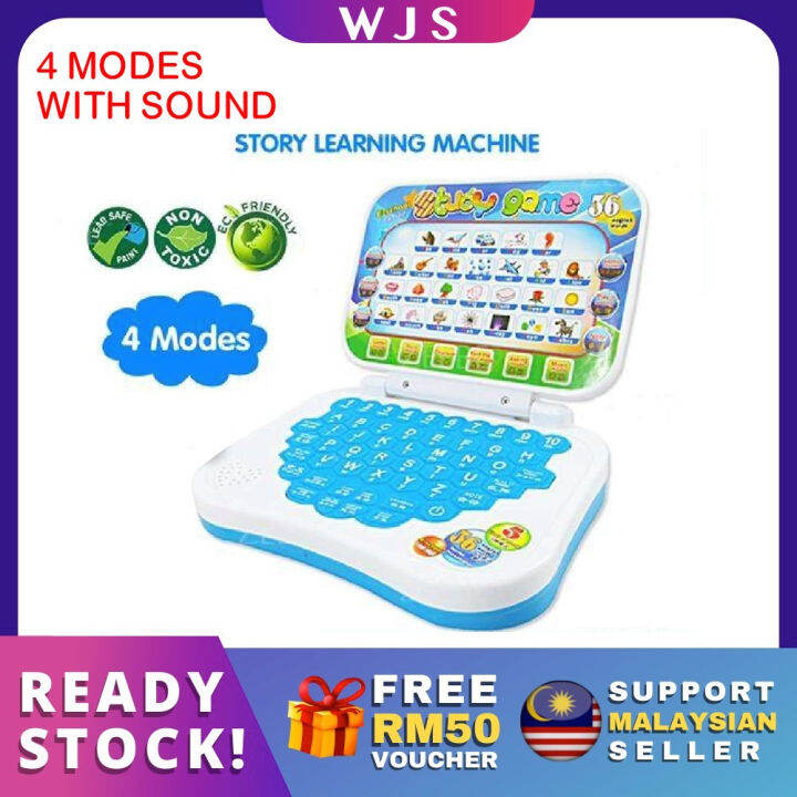 (4 MODES) WJS Kids Educational Laptop Toy Kids Laptop Kids Notebook ...