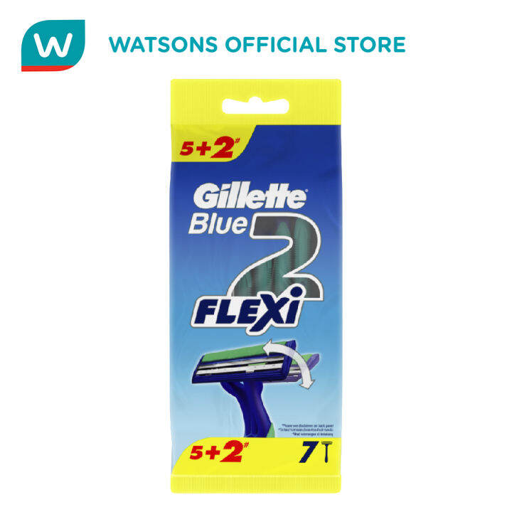 GILLETTE Blue 2 Flexi Disposable Razor 5+2s Pack | Lazada PH