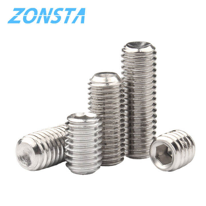 Grub Screw M2 M2.5 M3 M4 M5 M6 M8 DIN916 304 stainless Hex Hexagon Socket Allen Cup Point DIY ...