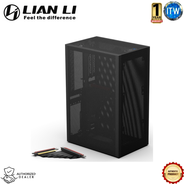 Lian Li Ssupd Meshlicious Mini Itx Mesh Case Black W Pci E 4 0 Cable Fm Pcie4 14 90d Lazada Ph
