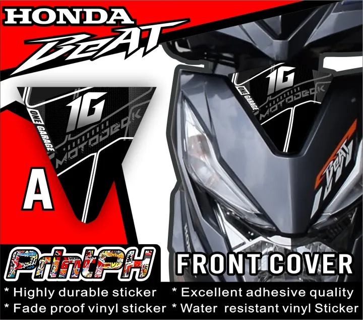 Honda Beat 1G Design Printed Front Cover Decals Sticker | Lazada PH