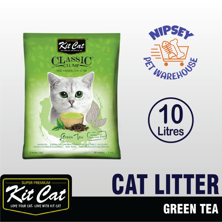 Kit Cat Classic Clump Litter (Green Tea) 10L | Lazada PH