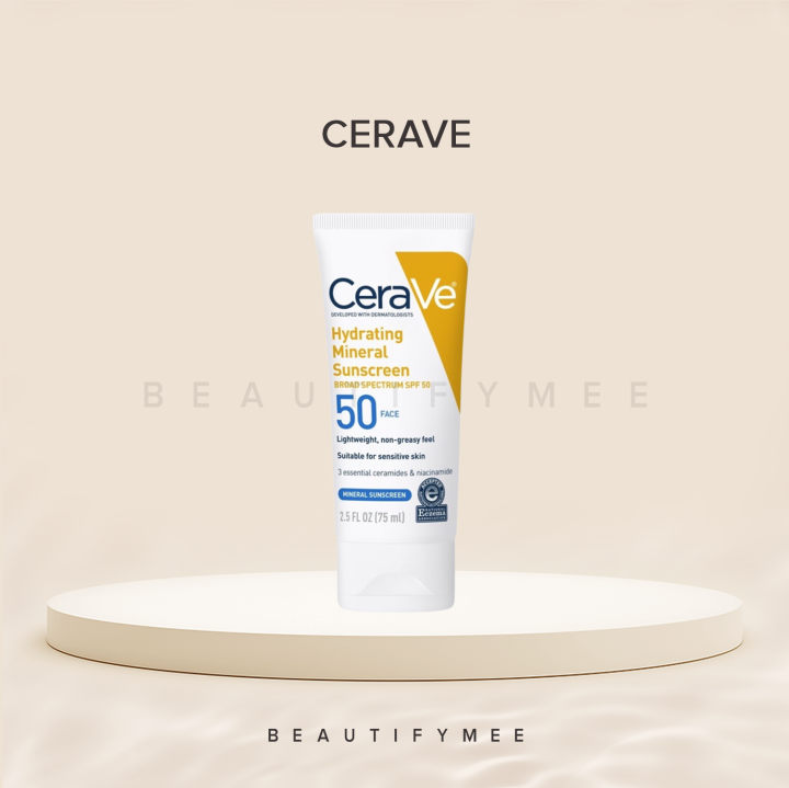 CeraVe Hydrating Mineral Sunscreen SPF 50 | Lazada Singapore