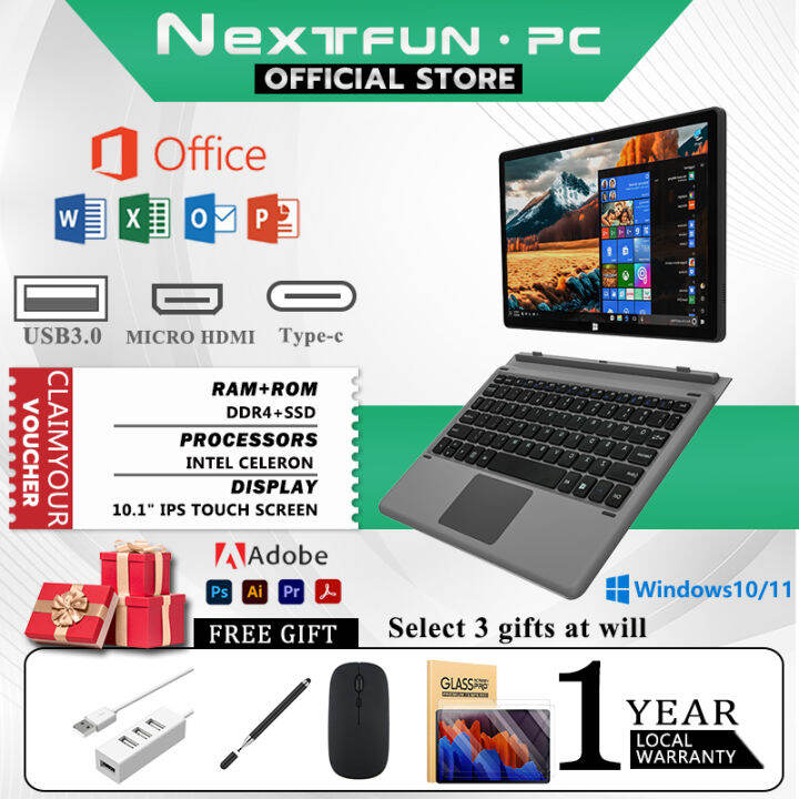 Nextfun 2-in-1 laptop touch screen student tablet office thin and light ...