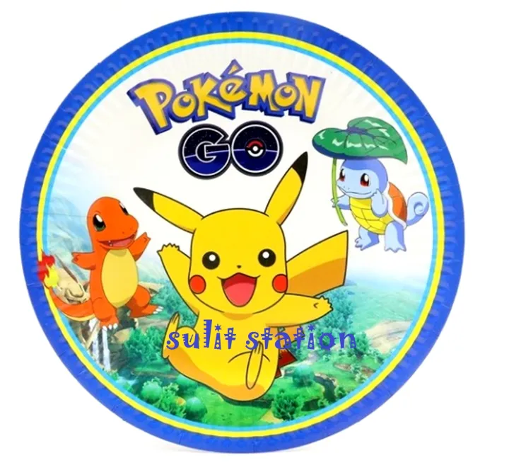 10pcs POKEMON PIKACHU PICACHU THEMED BIRTHDAY DISPOSABLE PARTY PAPER ...